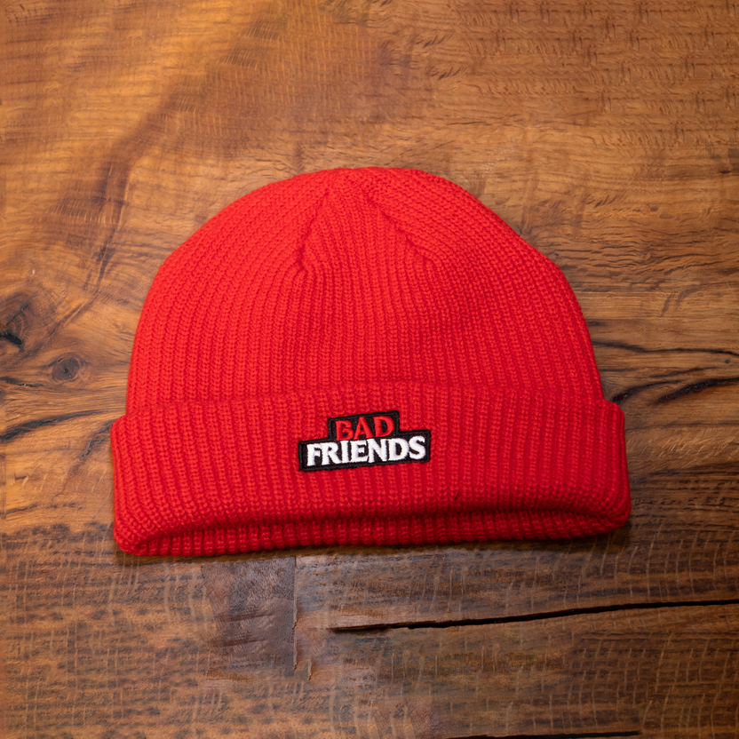 Bad Friends Red Beanie – Bad Friends Podcast